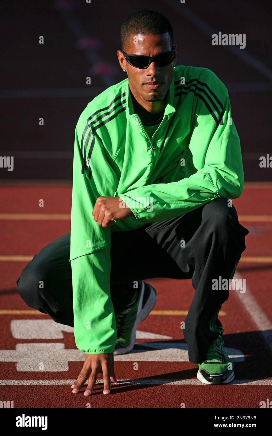 In this Feb. 25, 2012, photo taken, Puerto Rico’s athlete Javier Culson ...