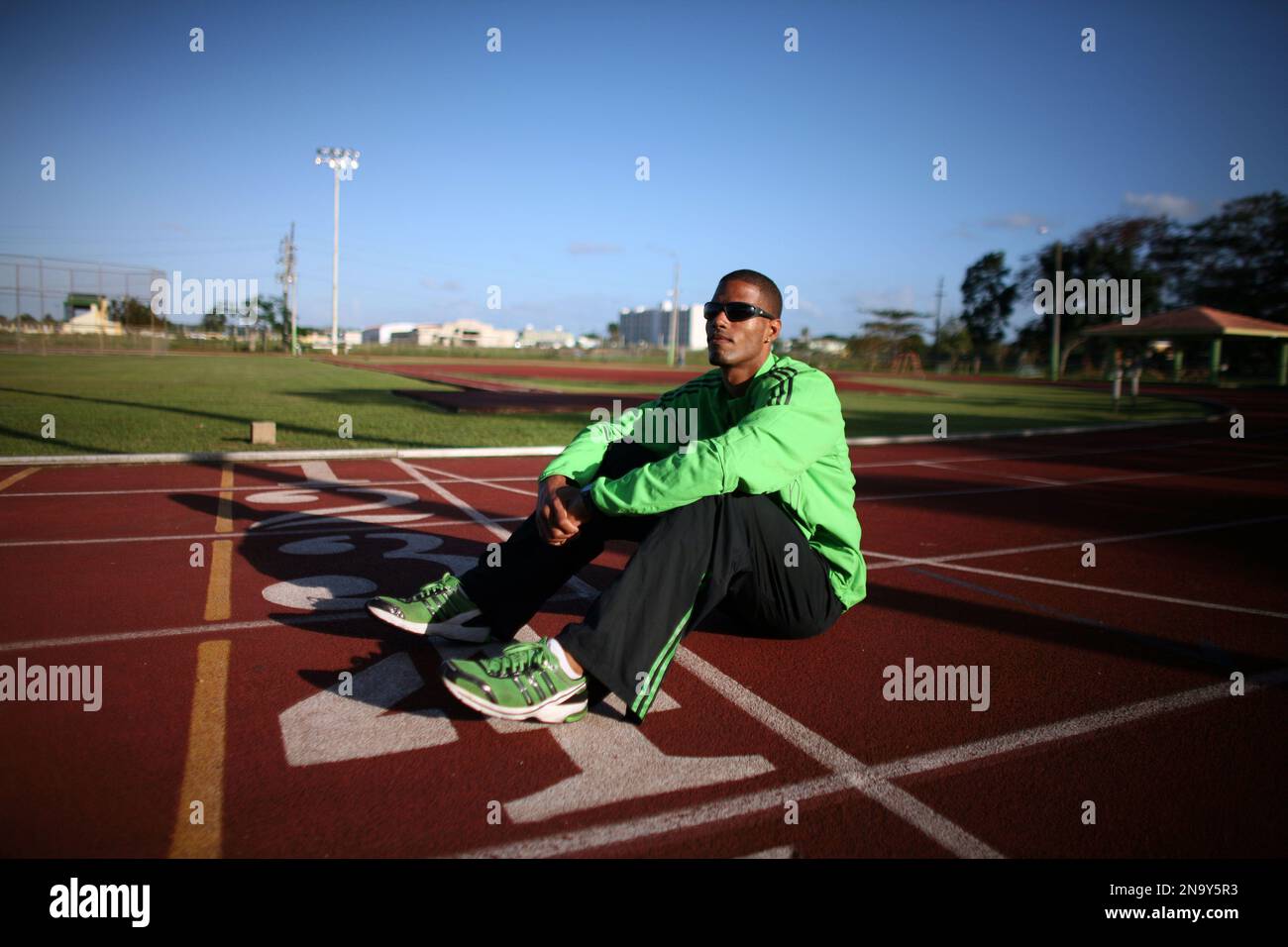 In this Feb. 25, 2012, photo taken, Puerto Rico’s athlete Javier Culson ...