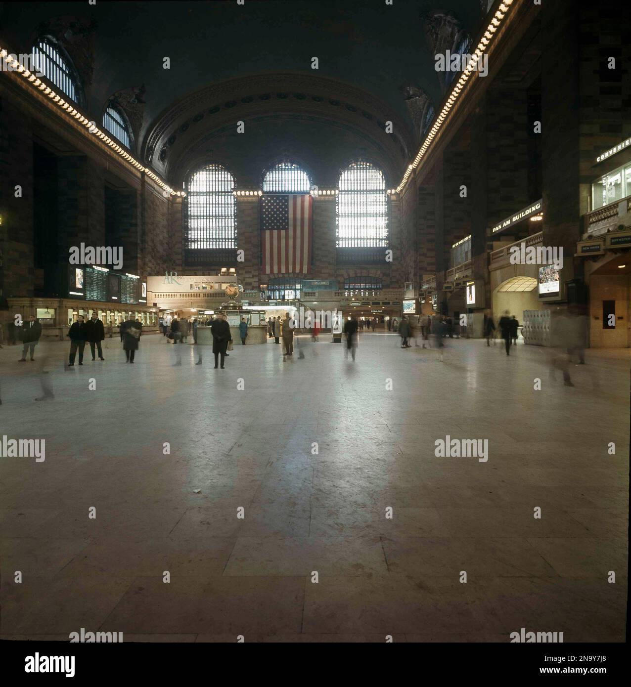 This is a general view of the interior of the grand concourse of New ...