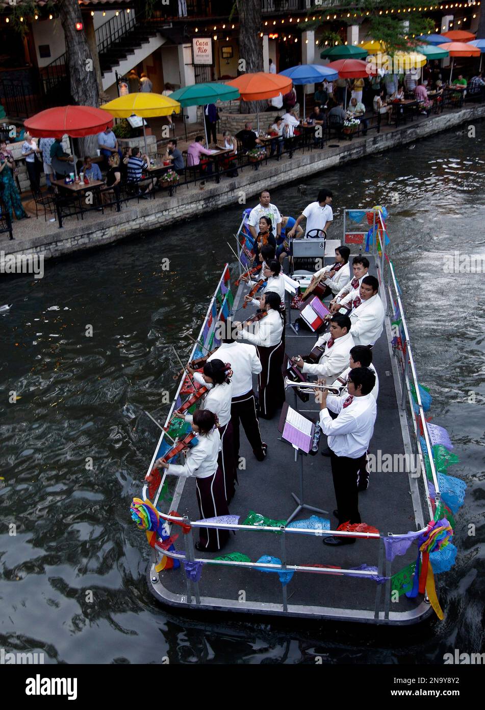 A Mariachi band performs during the Fiesta Mariachi Festival on the ...