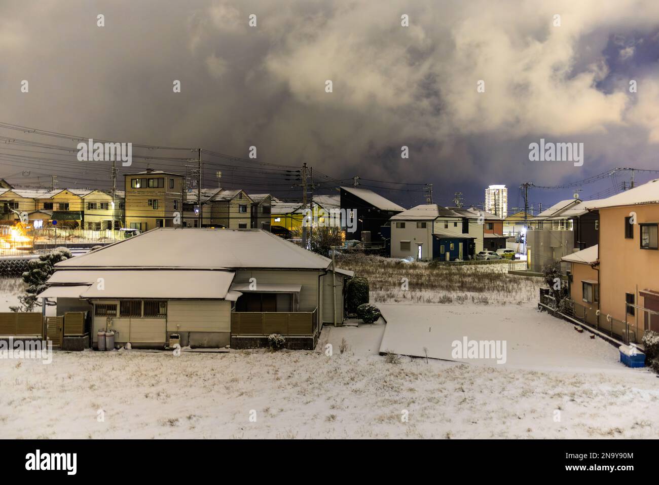 Suburb house night light on hi-res stock photography and images - Alamy