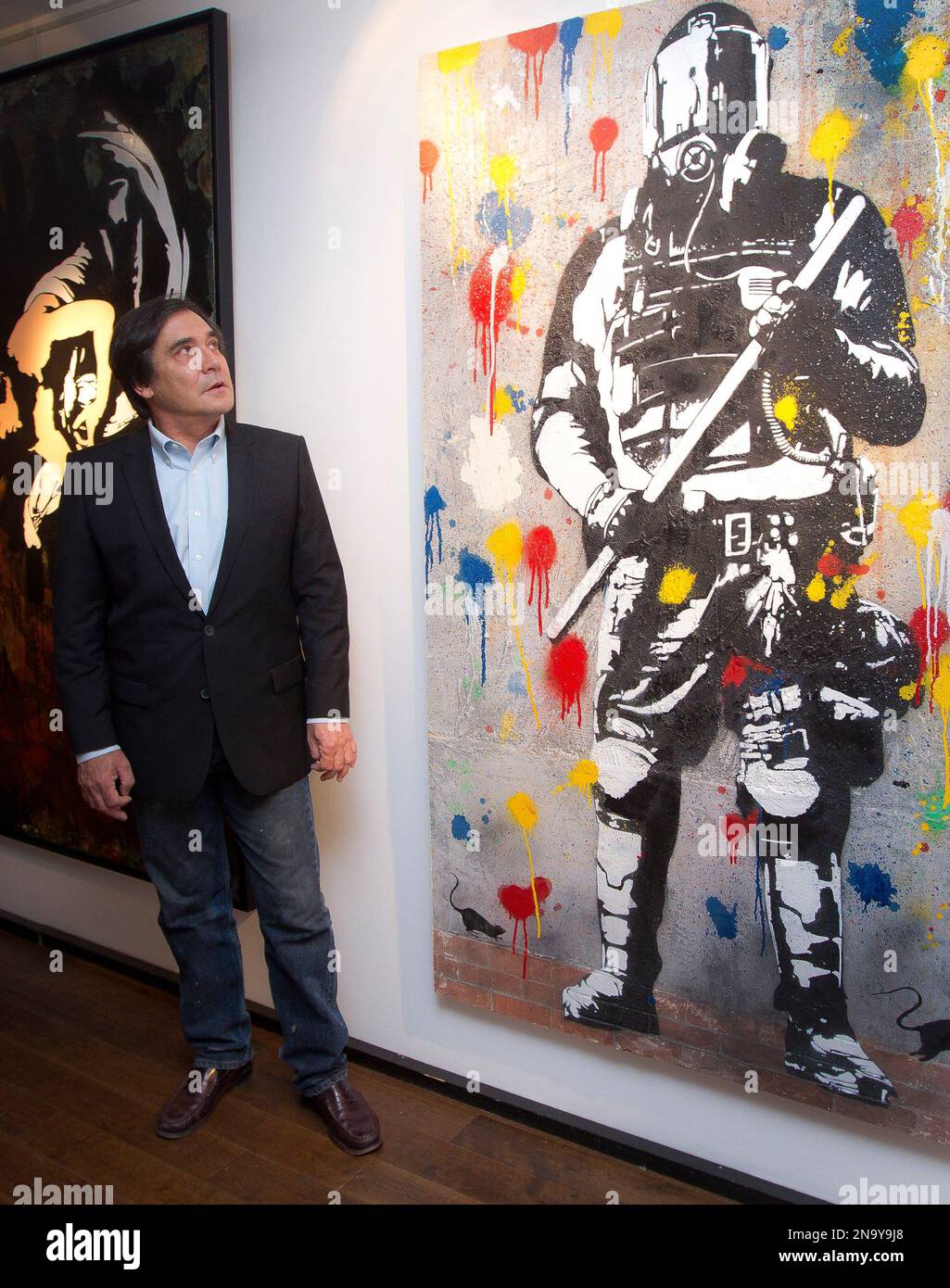 French street graffiti artist Xavier Prou, otherwise known as 'Blek le ...