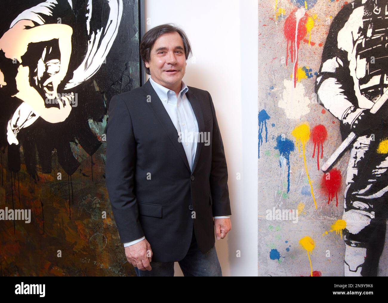 French street graffiti artist Xavier Prou, otherwise known as 'Blek le ...