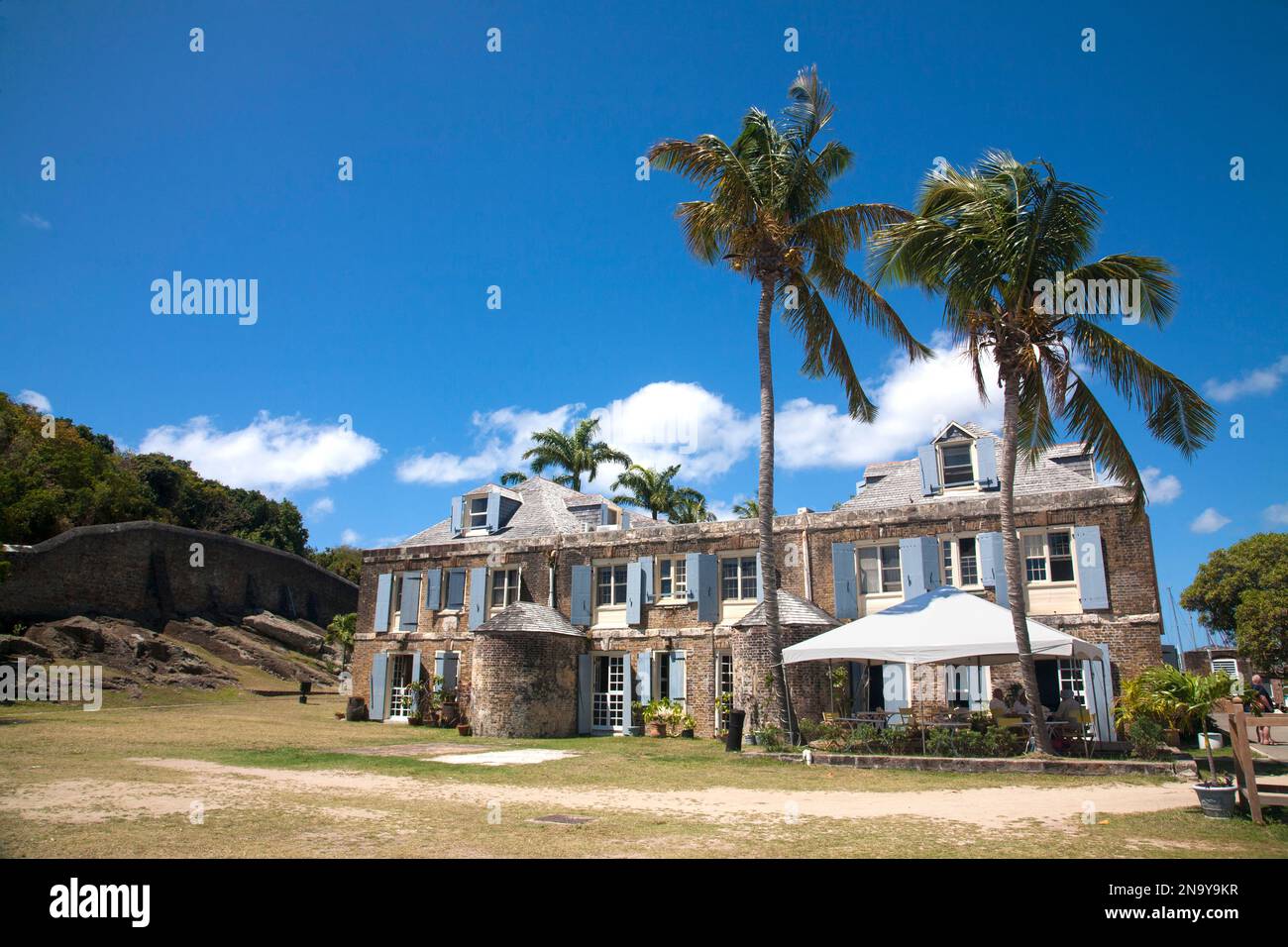 Nelson's Dockyard, old house and fortification, house now a restaurant ...