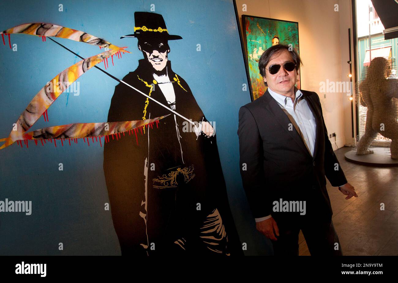 French street graffiti artist Xavier Prou, otherwise known as 'Blek le ...