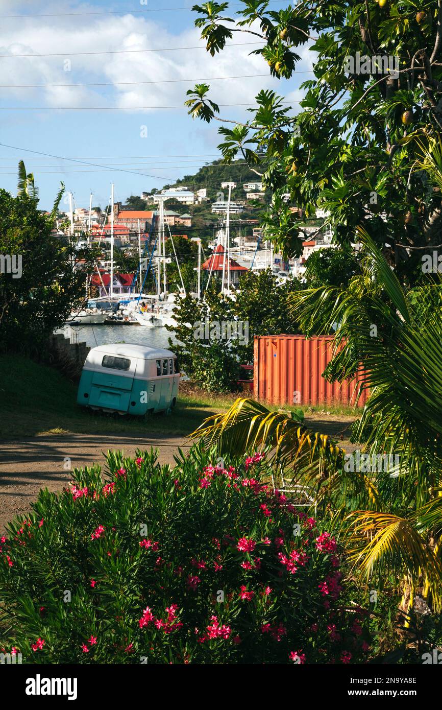 Scene from the port city capital of St. George's, Grenada; St George's ...