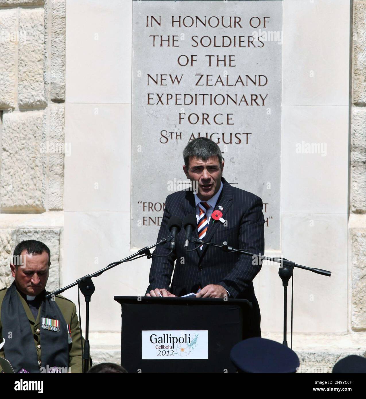 New Zealand's Minister of Internal Affairs Nathan Guy speaks as ...