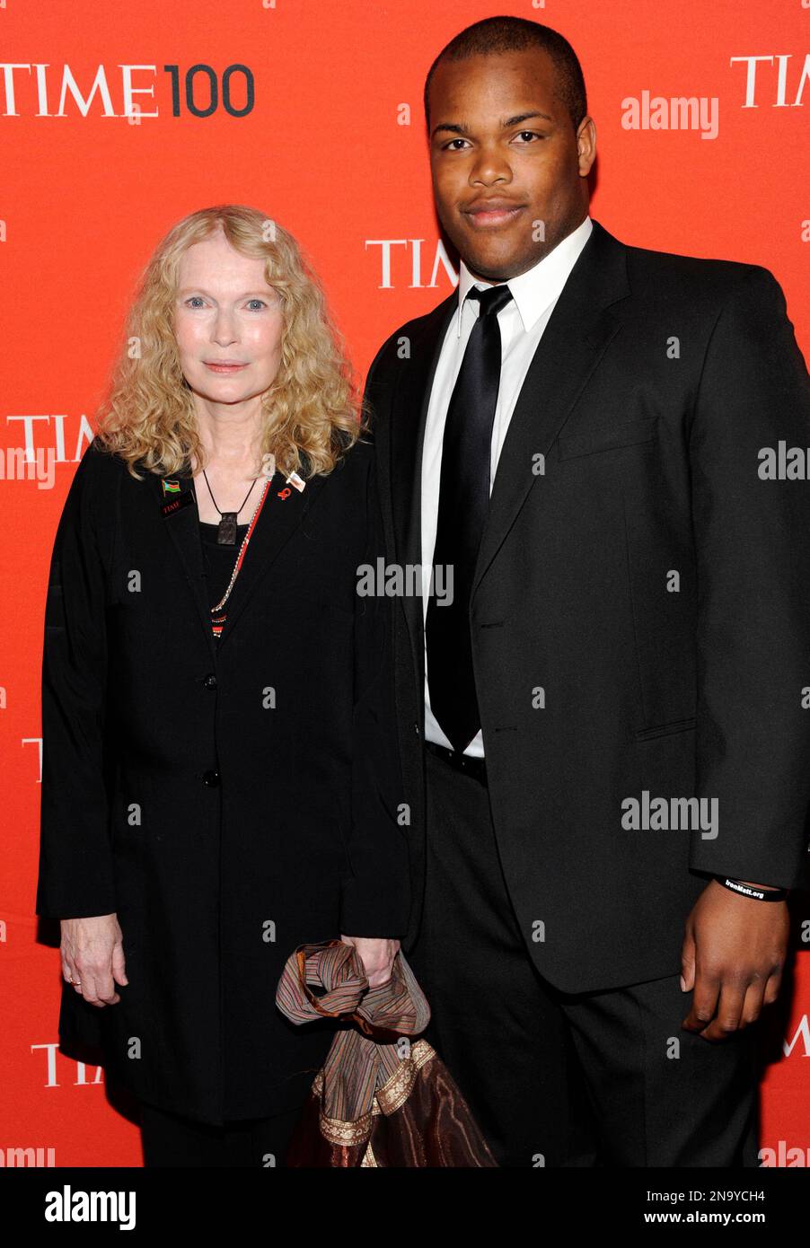 Actress Mia Farrow and son Isaiah Farrow attend the TIME 100 gala ...