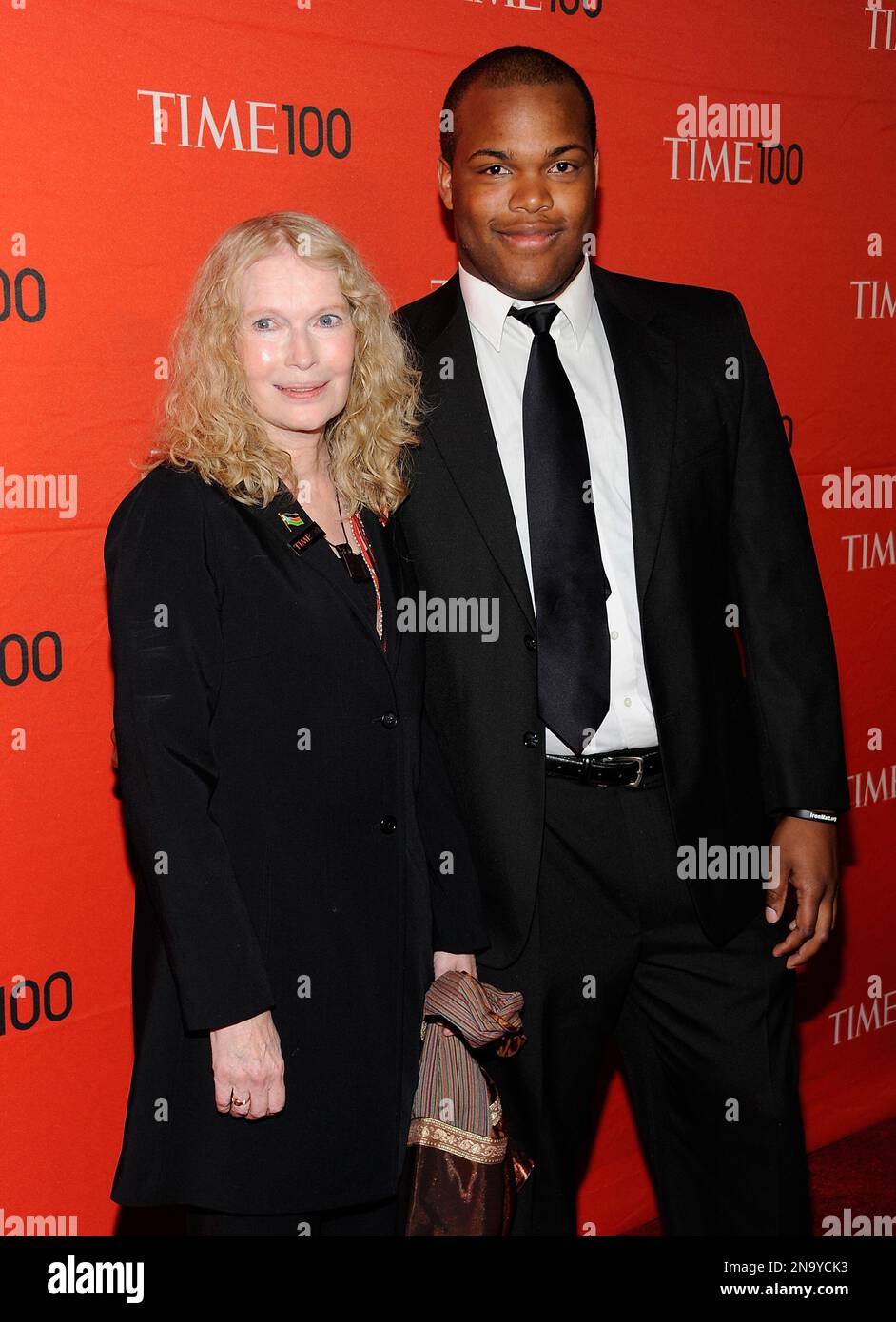 Actress Mia Farrow and son Isaiah Farrow attend the TIME 100 gala ...