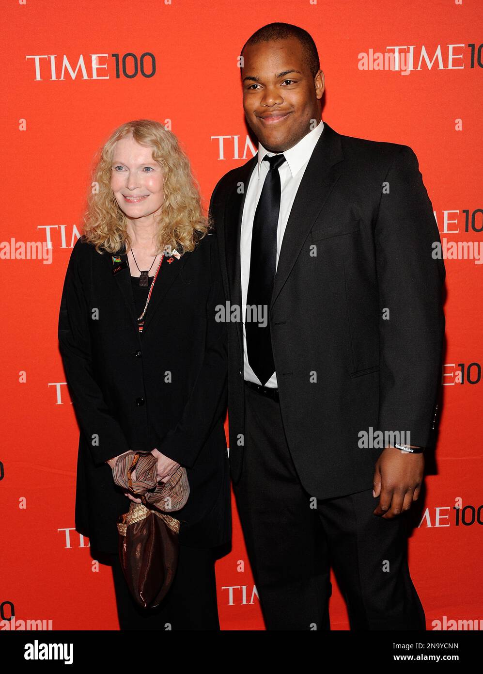 Actress Mia Farrow and son Isaiah Farrow attend the TIME 100 gala ...