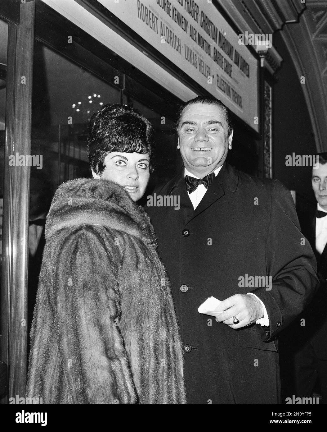 American actor Ernest Borgnine and his wife Donna arrive for the world ...