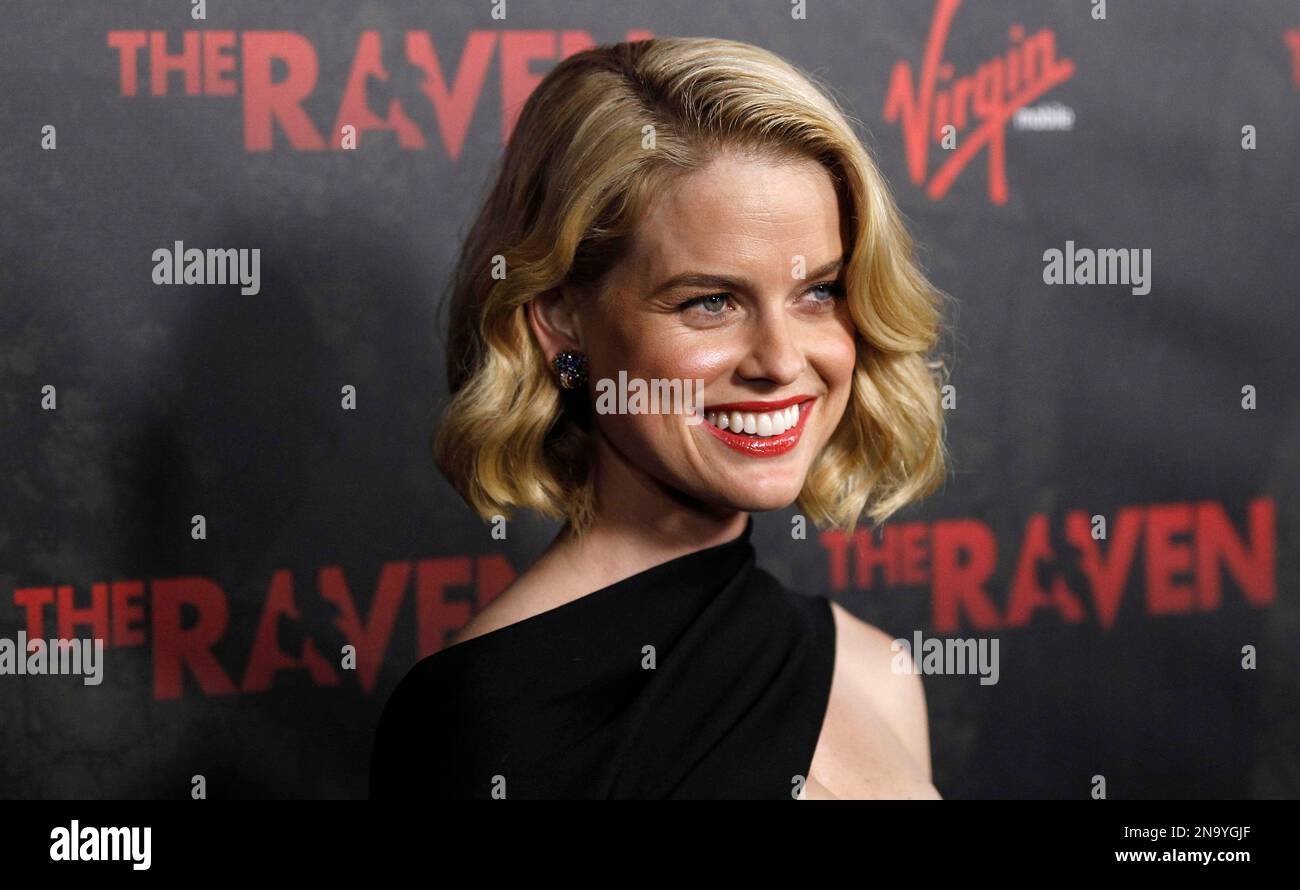 Cast member Alice Eve arrives at the premiere of "The Raven" in Los ...