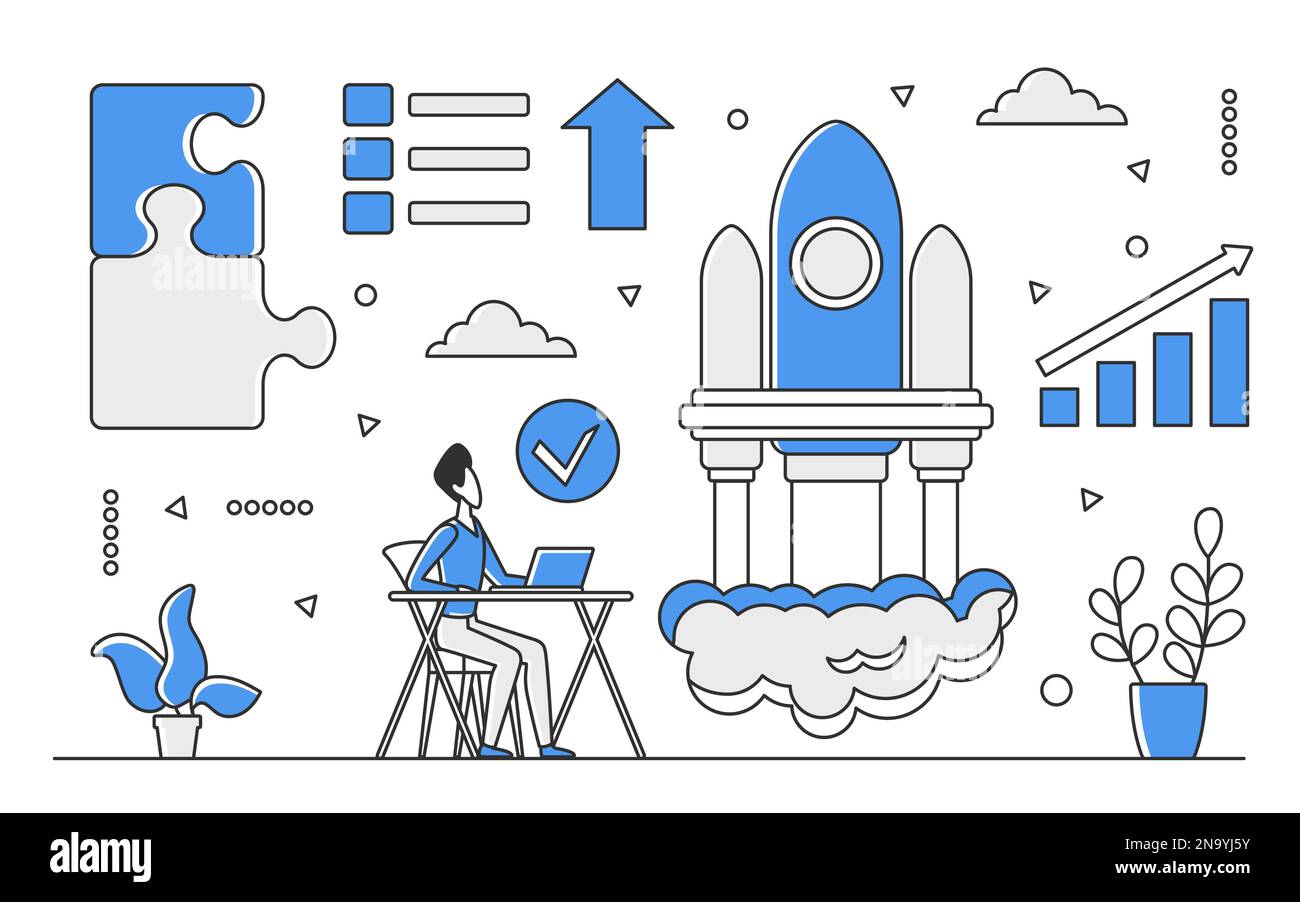 Spacecraft and space industry. Space exploring technology and ships ...