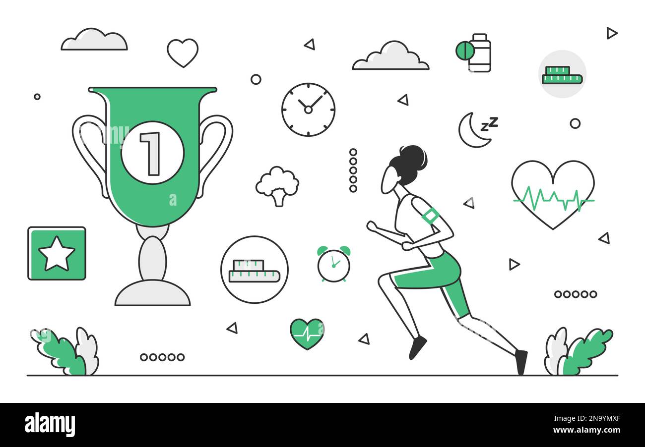 Sport runner champion. Professional athlete, sportsman running marathon ...