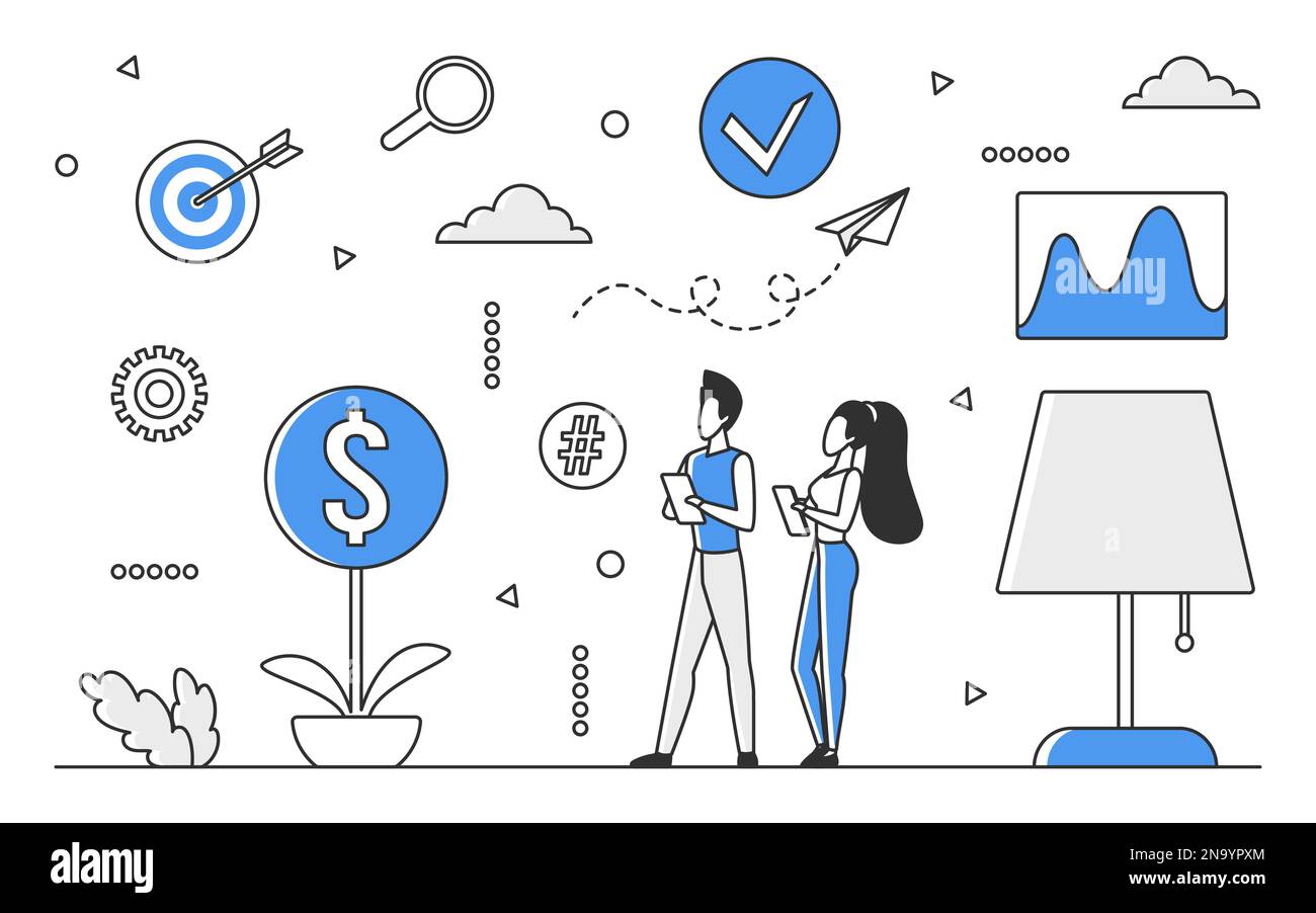 Startup growth strategy. Project development, boost business idea ...