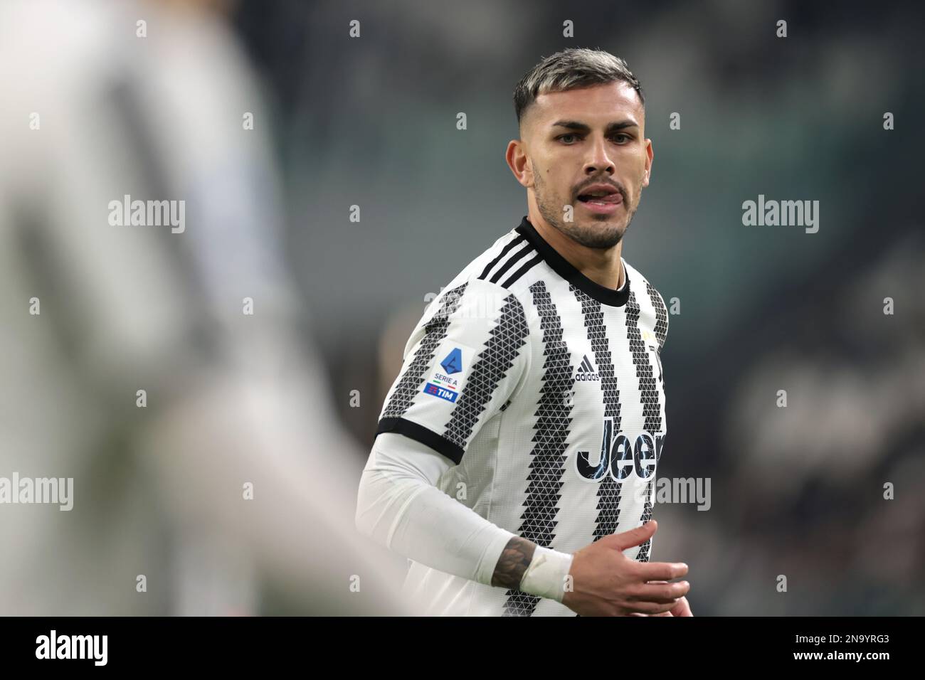 Turin, Italy, 12th February 2023. Leandro Paredes of Juventus looks on ...