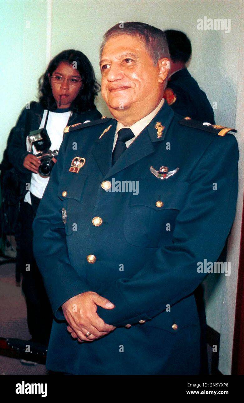 FILE - In this Oct. 28, 2002 file photo, retired Gen. Mario Arturo ...