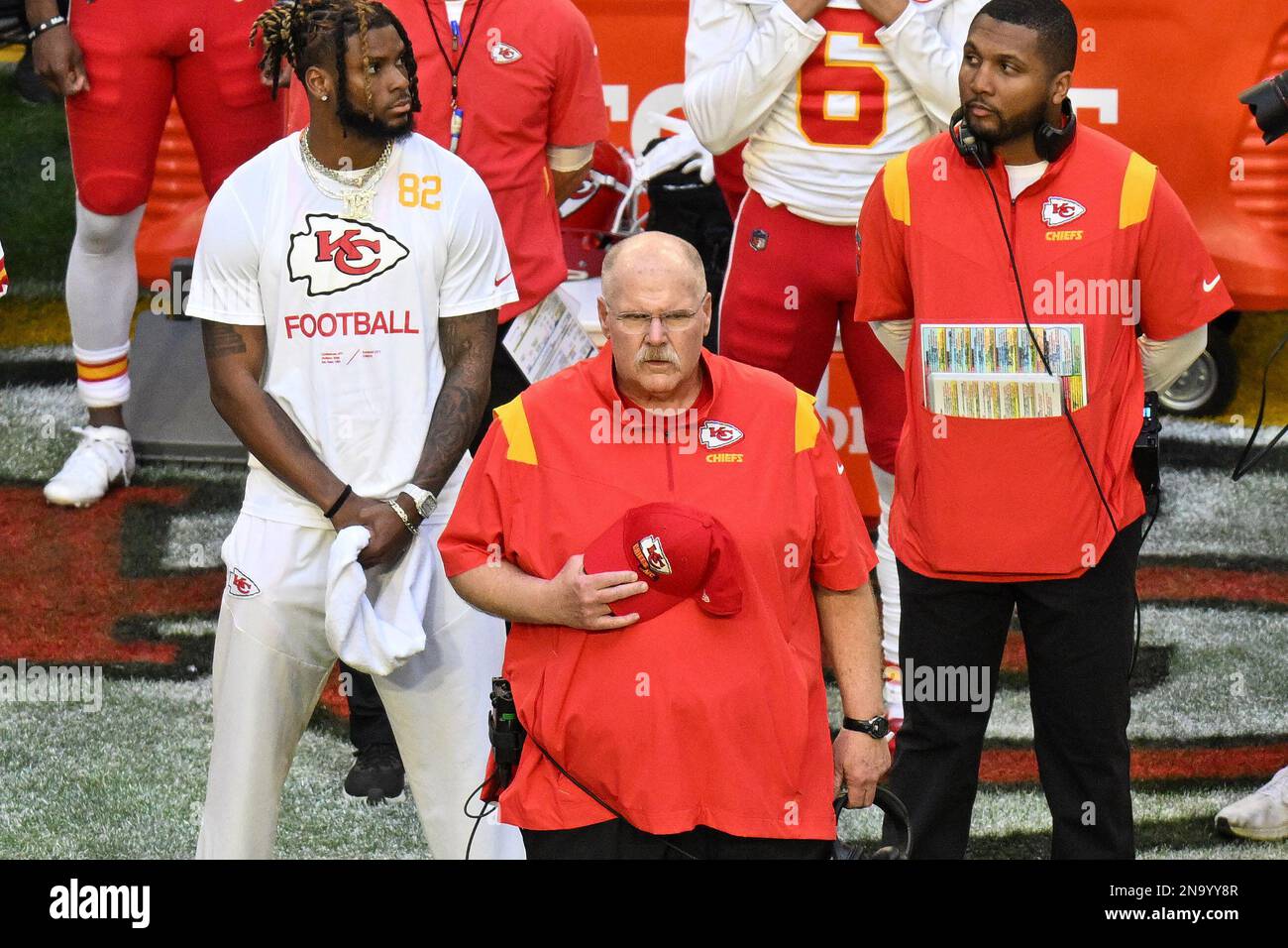 Glendale, United States. 12th Feb, 2023. Kansas City Chiefs head coach ...