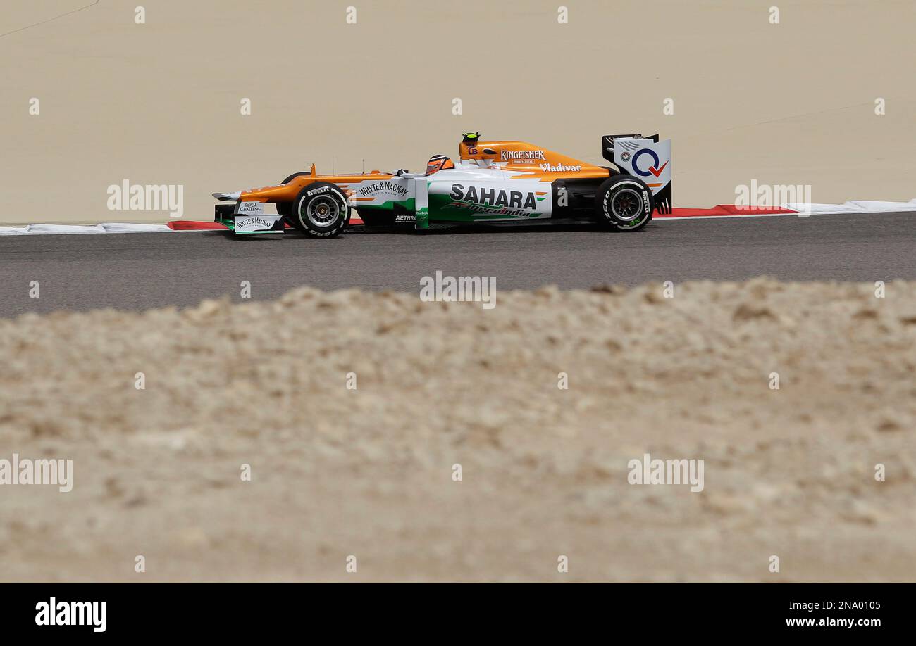 Force India driver Nico Hulkenberg of Germany steers his car during the ...