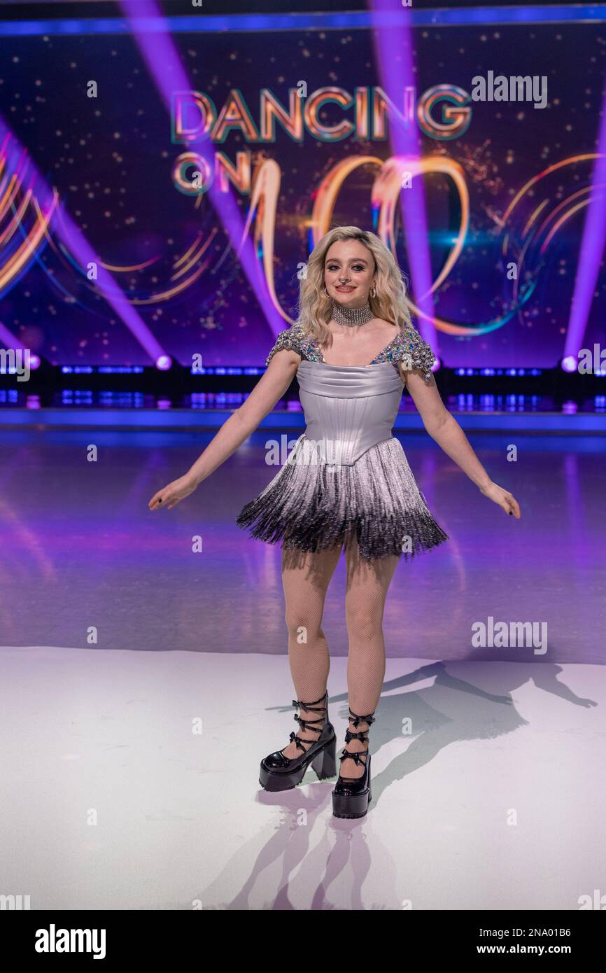 Celebrity skaters and their partners attend the Dancing on Ice show ...