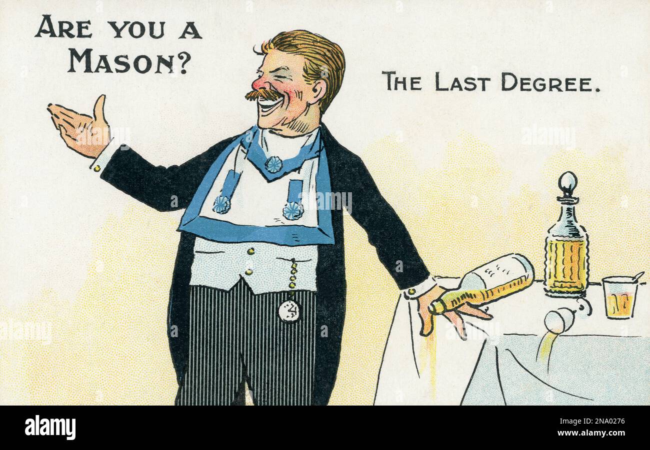 Masonic Postcard. The Last Degree Stock Photo - Alamy