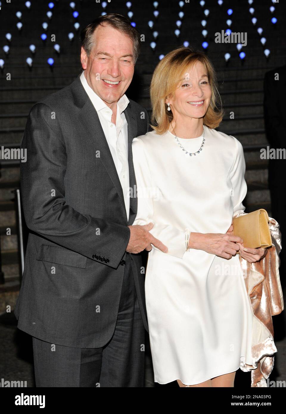 Charlie Rose and girlfriend Amanda Burden attend the Vanity Fair ...
