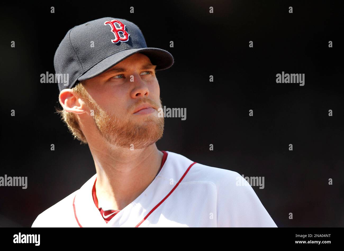 Boston Red Sox starting pitcher Daniel Bard walks off the mound during ...