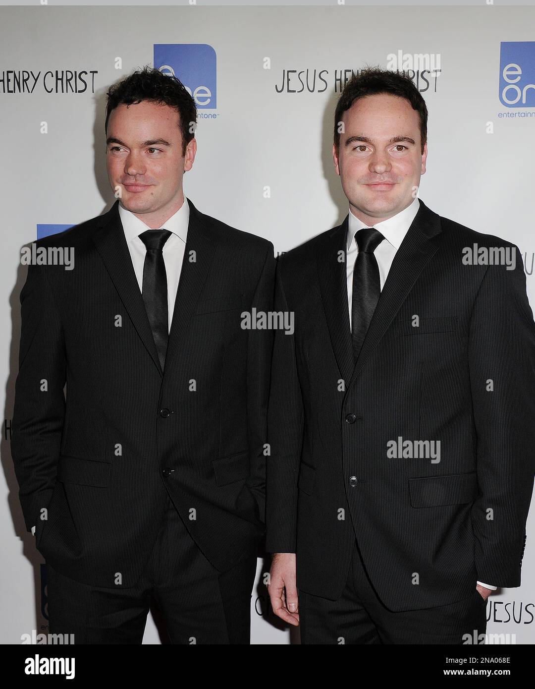 Mickey Macdonald, at left, and Mark Macdonald arrives at the premiere ...