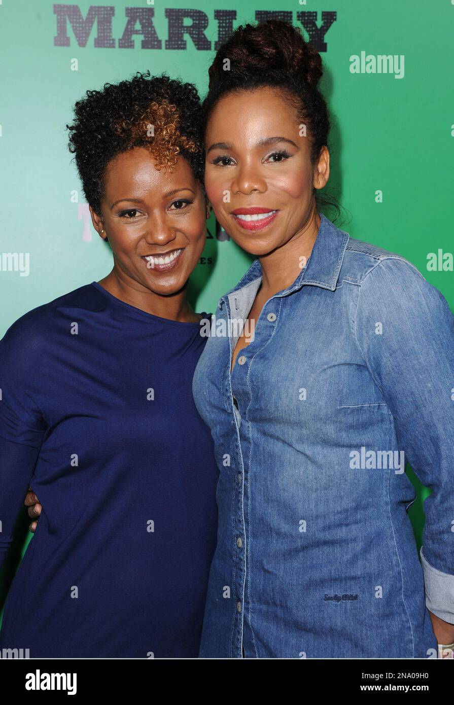 Karen Marley, at left, and Cedella Marley arrive at the premiere of ...