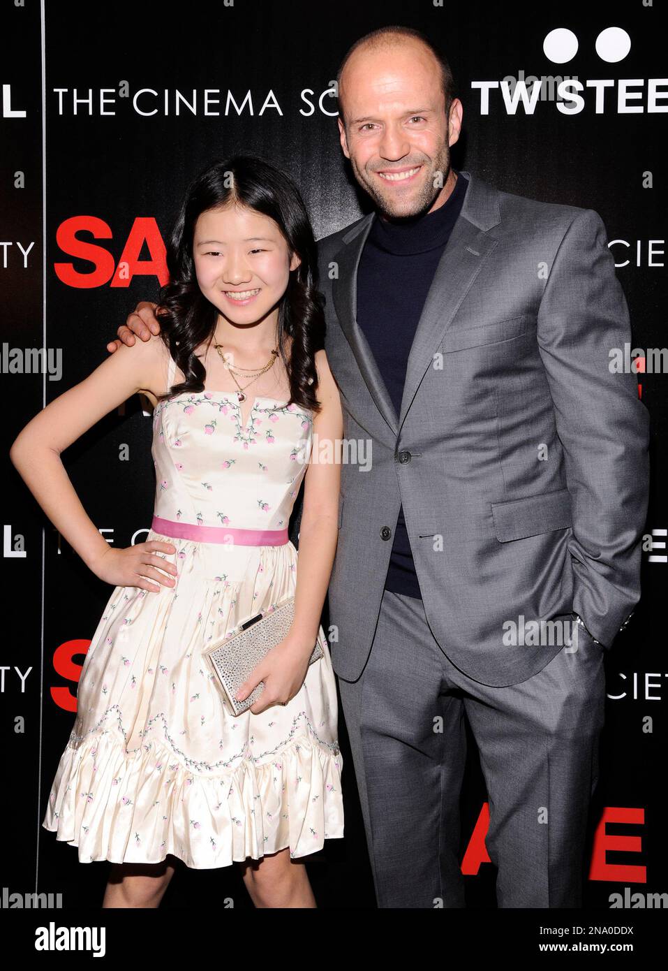 Actors Catherine Chan and Jason Statham attend the premiere of "Safe ...