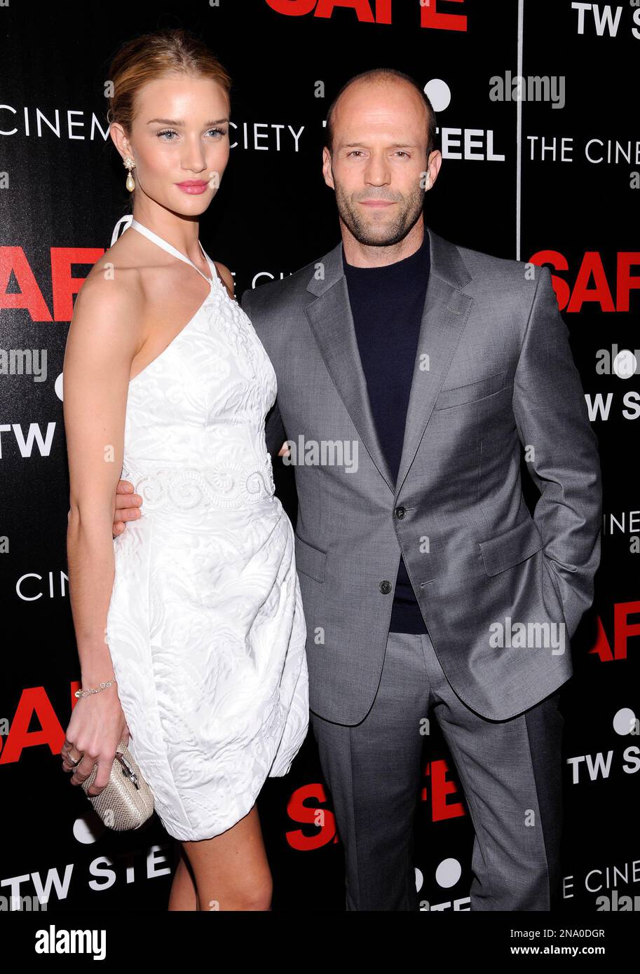 Actor Jason Statham and girlfriend Rosie Huntington-Whiteley attend the ...