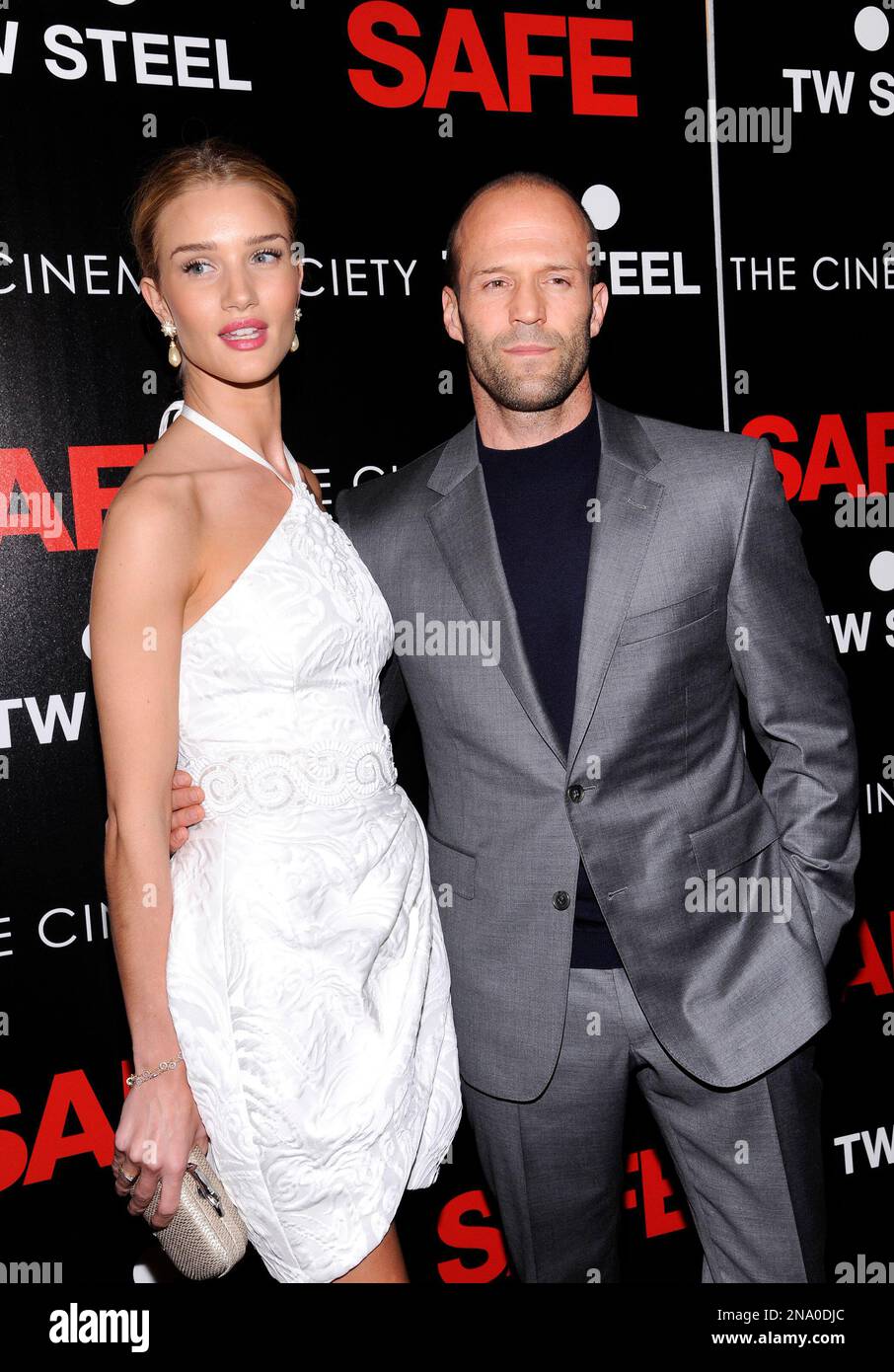 Actor Jason Statham and girlfriend Rosie Huntington-Whiteley attend the ...