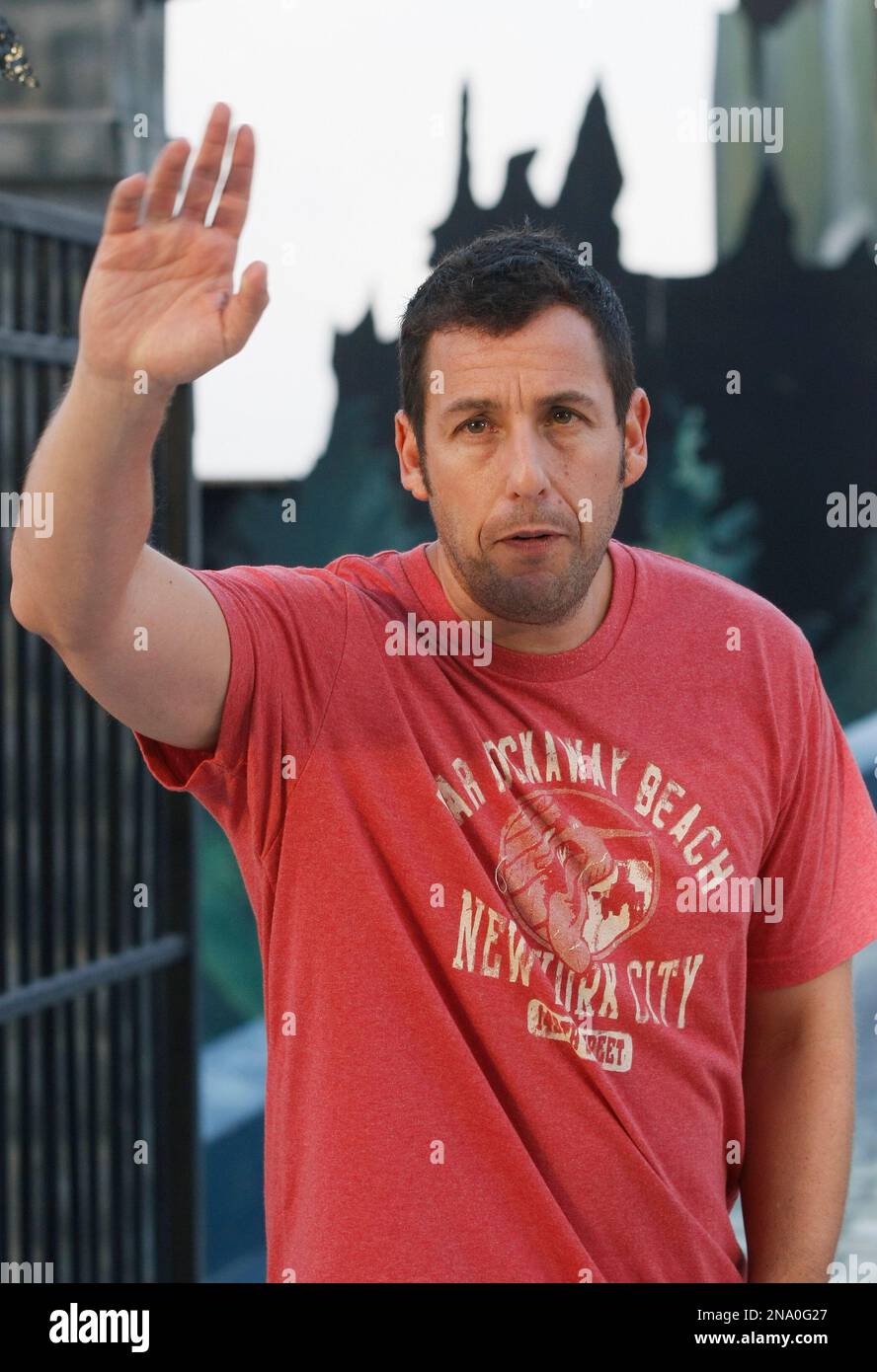 US actor Adam Sandler, poses for photos promoting his upcoming film ...