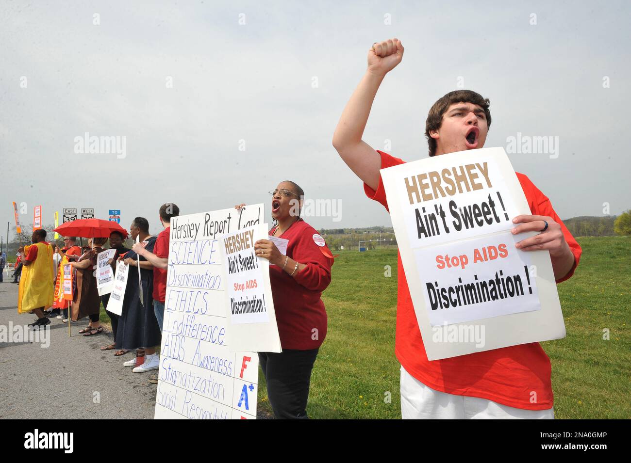 COMMERCIAL IMAGE - In this photograph taken by AP Images for the AIDS ...