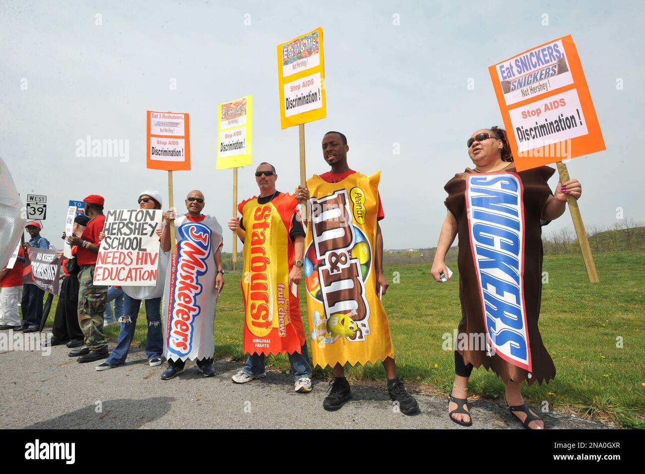 HIV activists from the AIDS Healthcare Foundation, Metropolitan City ...