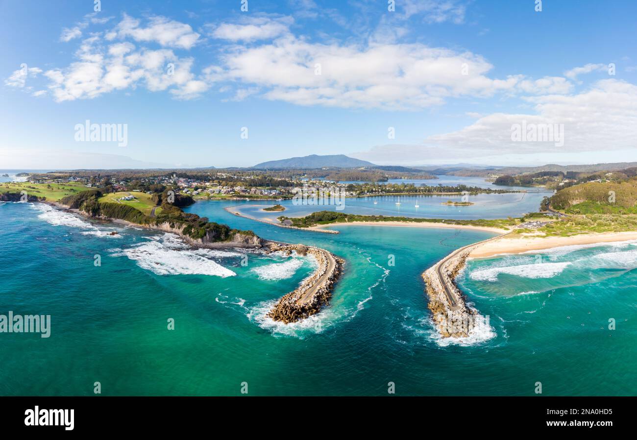 Aerial View of Narooma in Australia Stock Photo - Alamy