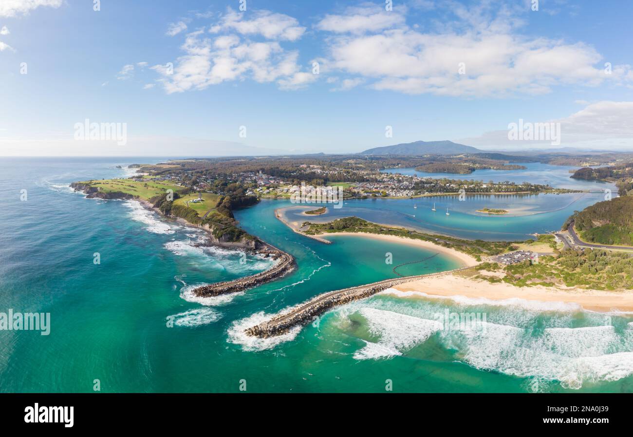The idyllic coastal town of Narooma wrapped around the famous Wagonga ...