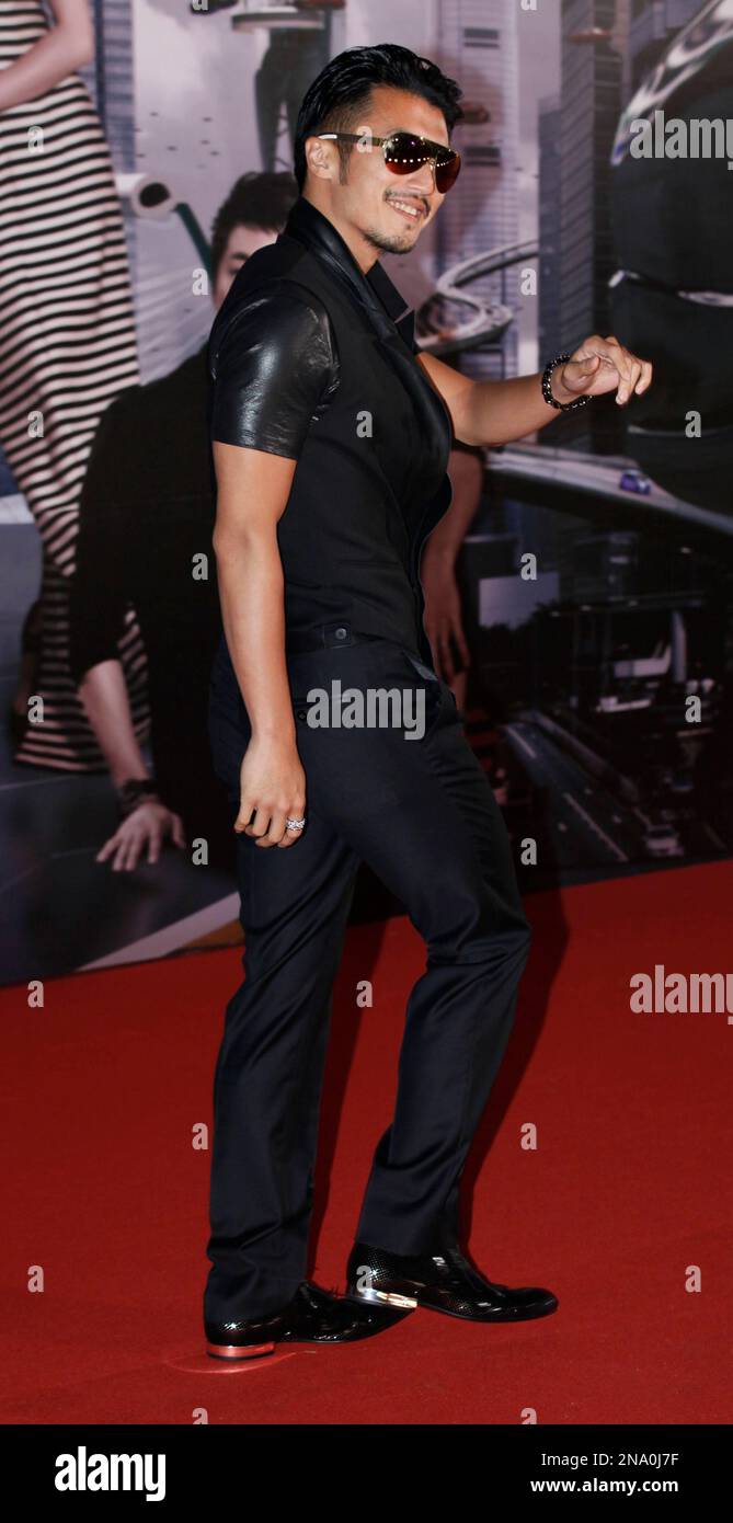 Hong Kong actor Nicholas Tse poses on the red carpet of the 31st Hong ...
