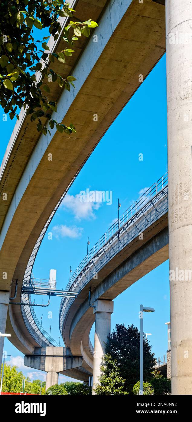 Concrete Elevated Commuter Rail Tracks Stock Photo - Alamy