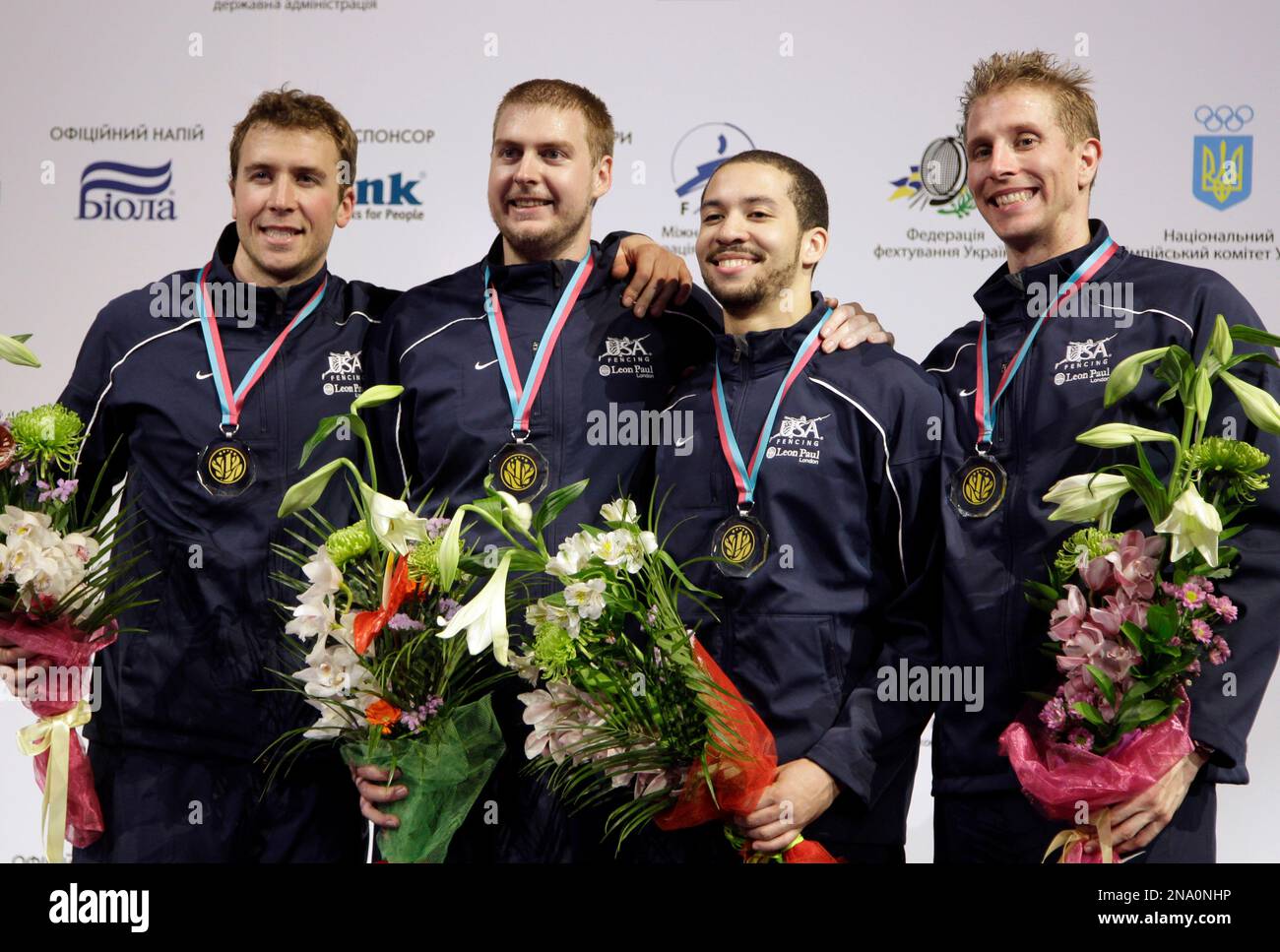 The USA team of Soren Thompson, Weston Kelsey, Ben Bratton and Cody ...