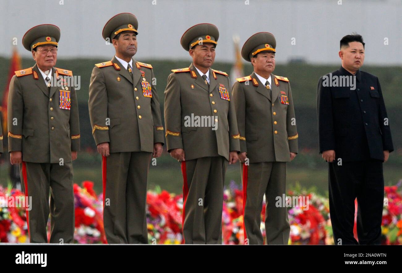 North Korean leader Kim Jong Un, right, stands near North Korean ...