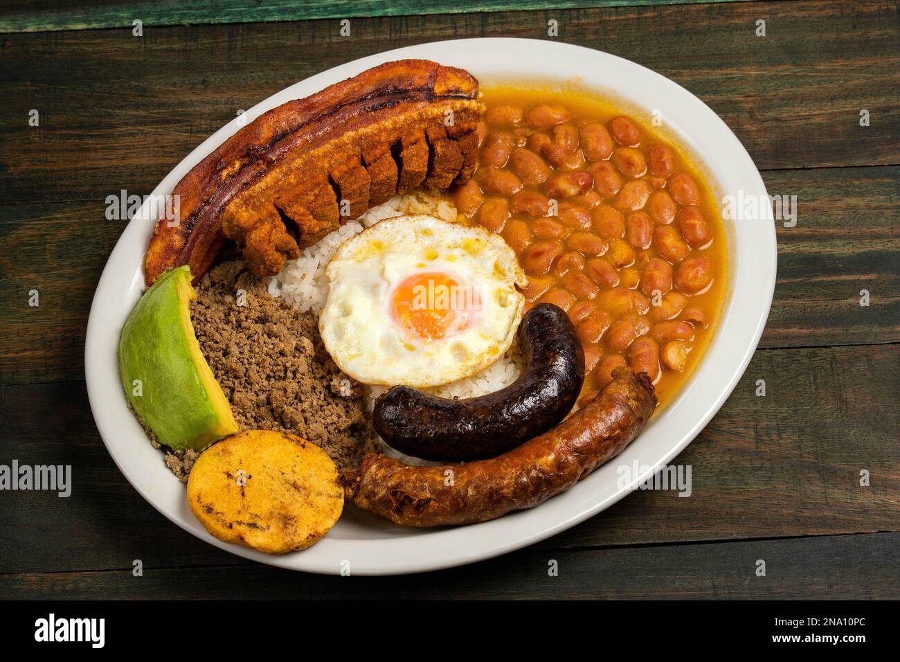 Bandeja paisa, typical Colombian main dish - Gastronomy of Antioquia ...