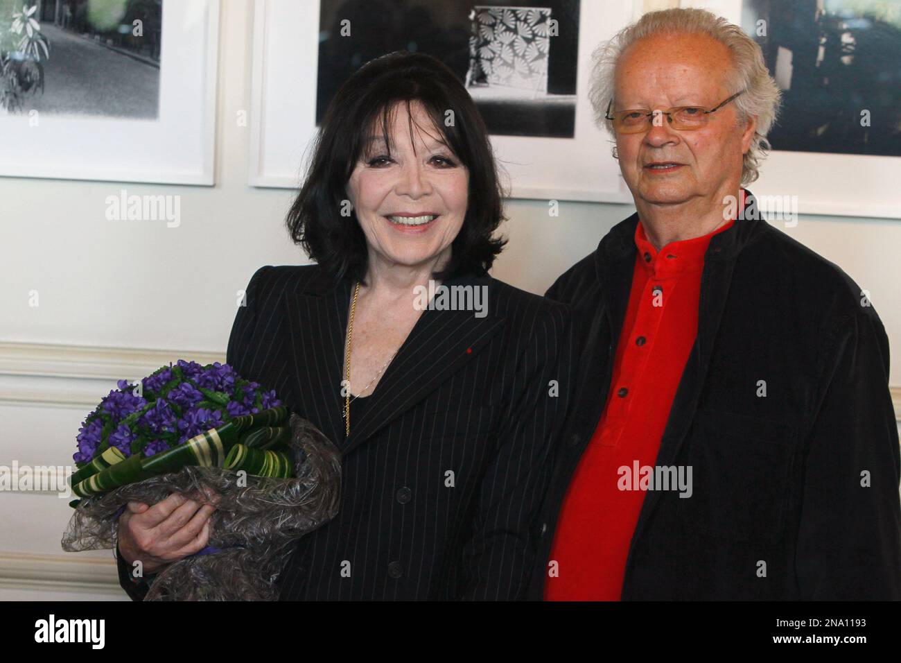 French actress and singer Juliette Greco and her husband Gerard ...