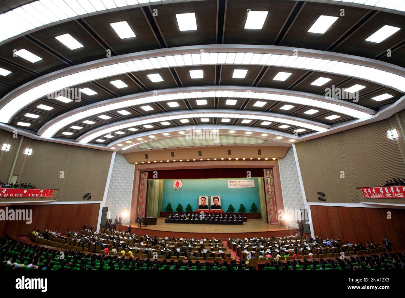 Participants gather for the World Congress on the Juche Idea held in ...