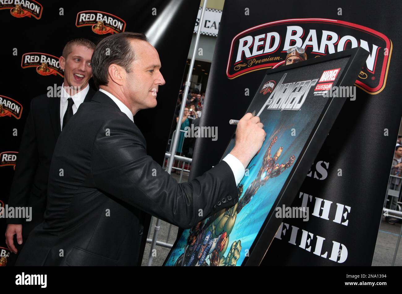 Clark Gregg autographs Red Baron’s custom “Marvel’s The Avengers” movie ...