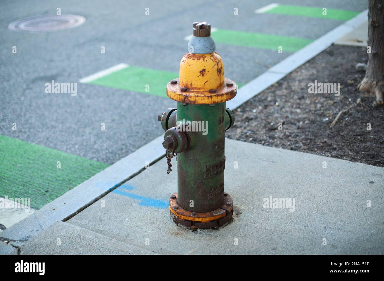 Fire hydrant in public residential area as emergency Stock Photo - Alamy