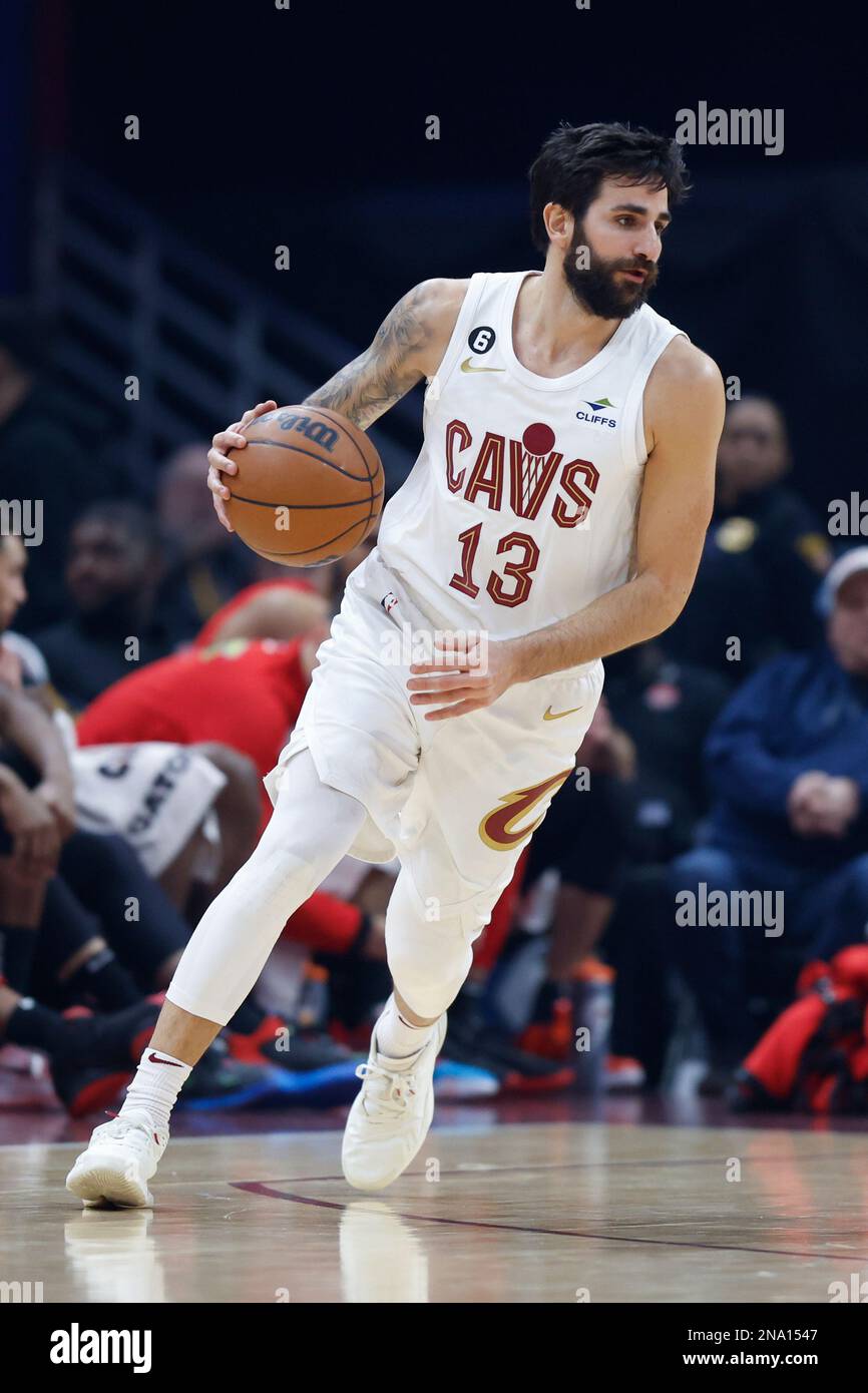 Cleveland Cavaliers guard Ricky Rubio plays against the Chicago Bulls ...