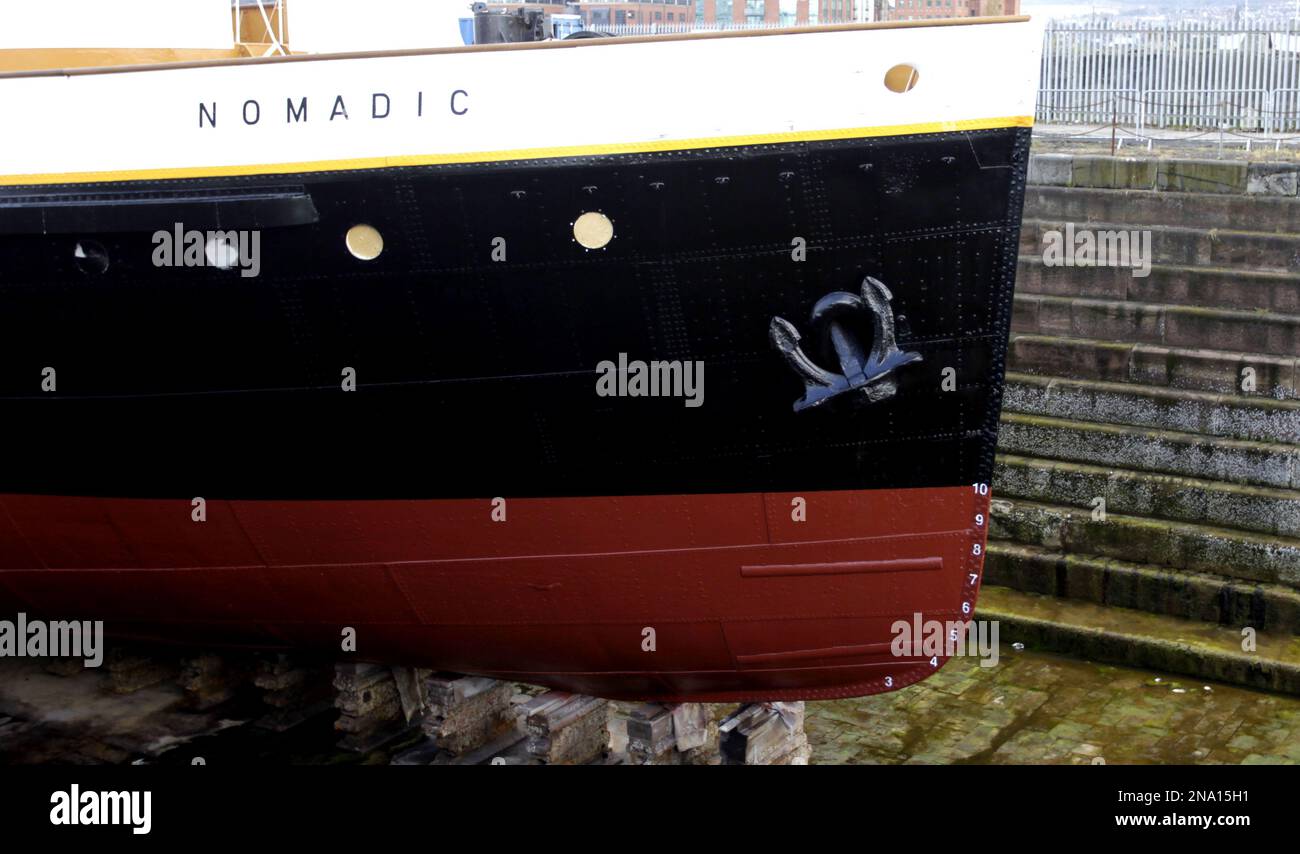 The Nomadic ship docked in Belfast beside Titanic House, Wednesday ...