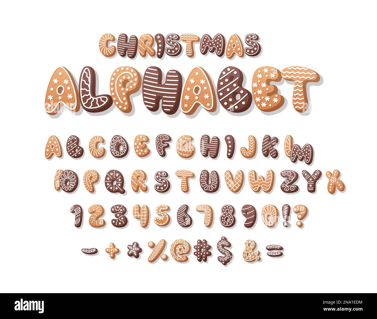 Gingerbread font set Stock Vector Image & Art - Alamy