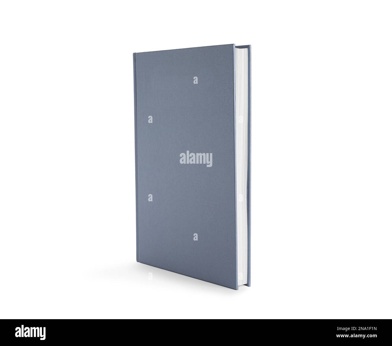 Closed book with grey hard cover isolated on white Stock Photo - Alamy